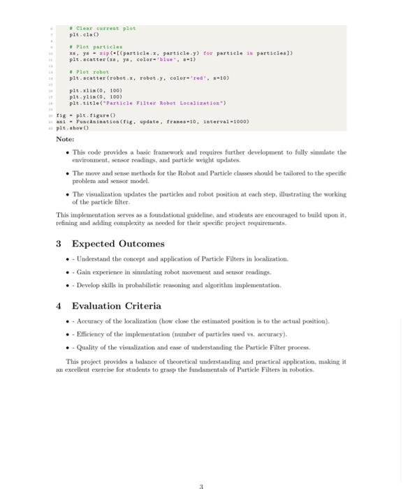 Solved Project Particle Filter Based Robot Localization