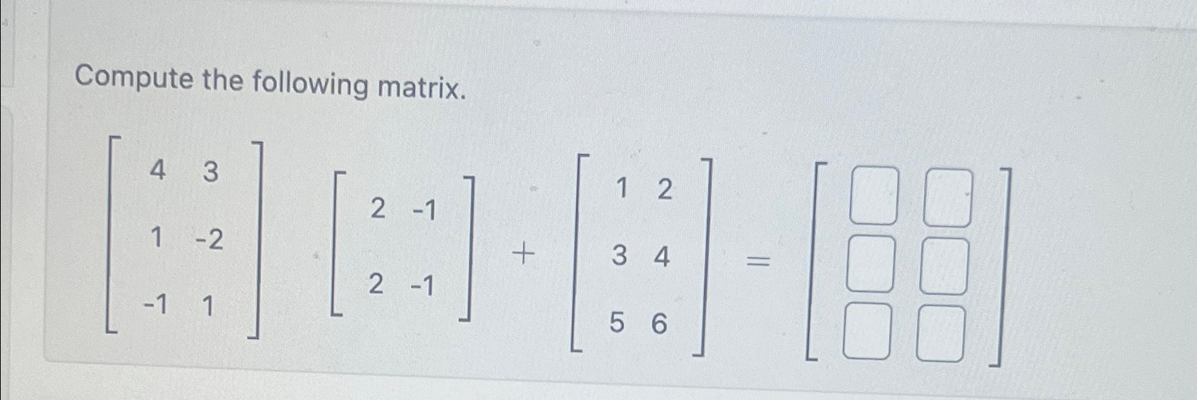 Solved Compute the following | Chegg.com