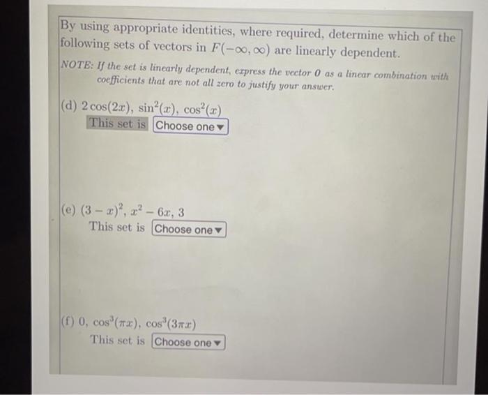 Solved By using appropriate identities, where required, | Chegg.com