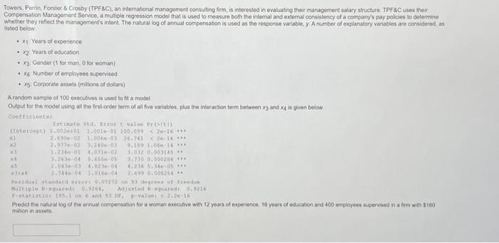 Solved Towers, Perrin, Forster \& Crosby (TPF\&C), an | Chegg.com