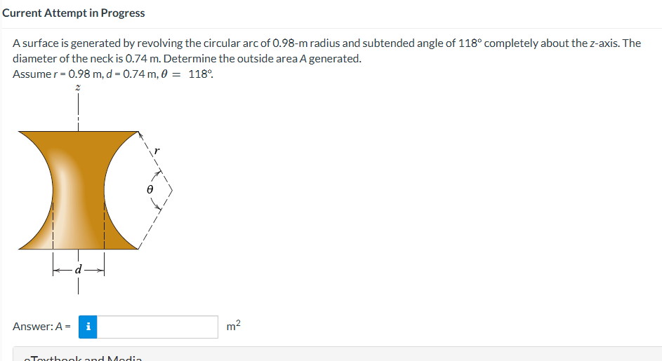 Current Attempt in ﻿ProgressA surface is ﻿generated | Chegg.com