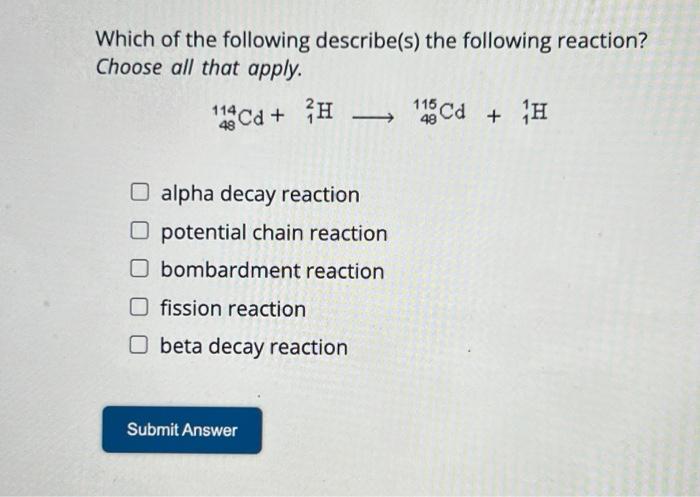Solved Which of the following describe(s) the following | Chegg.com