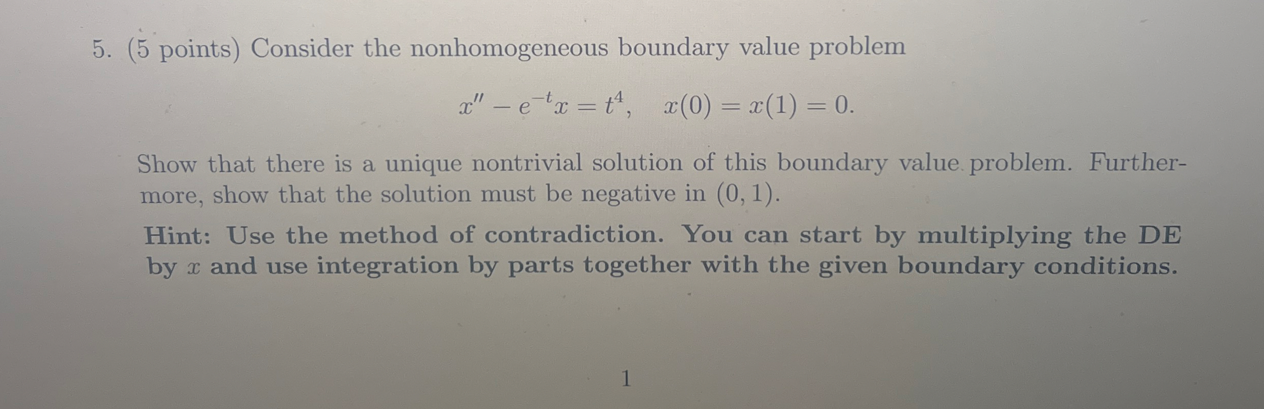 Solved (5 ﻿points) ﻿Consider the nonhomogeneous boundary | Chegg.com