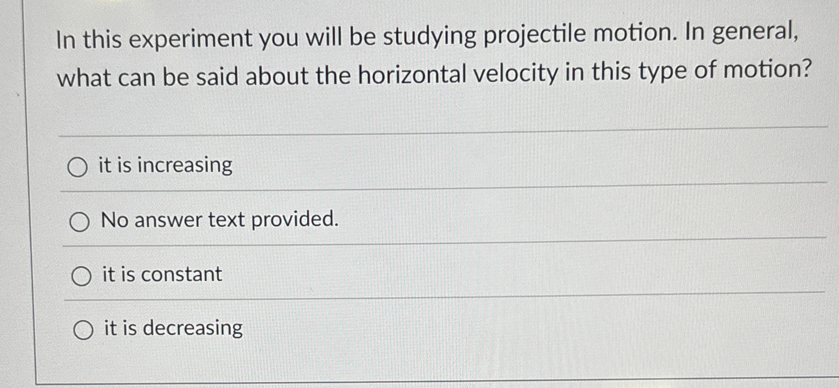 Solved In this experiment you will be studying projectile | Chegg.com