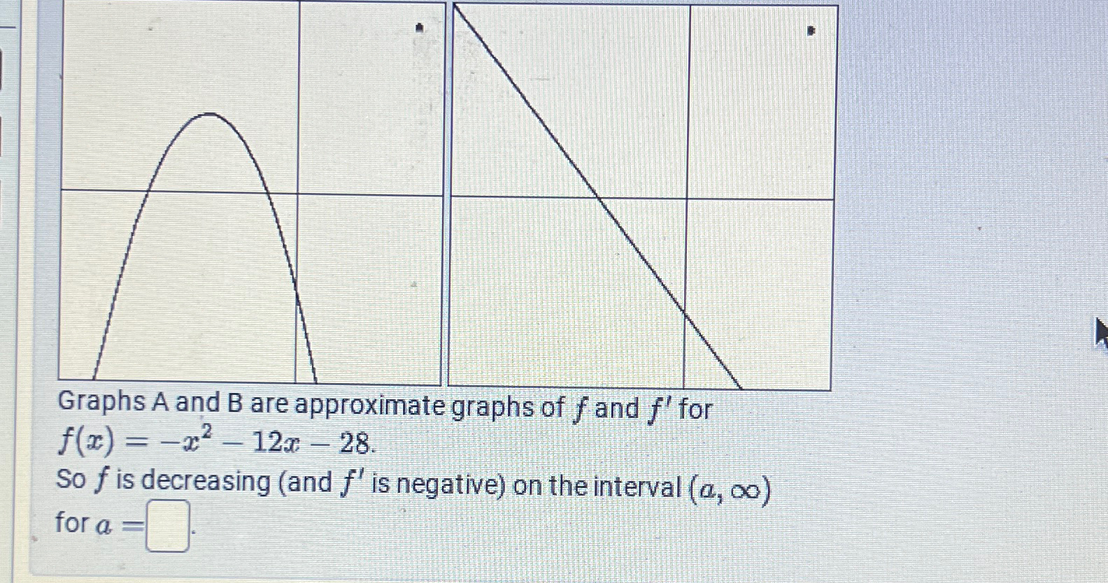 Solved Graphs A and B are approximate graphs of f ﻿and f' | Chegg.com