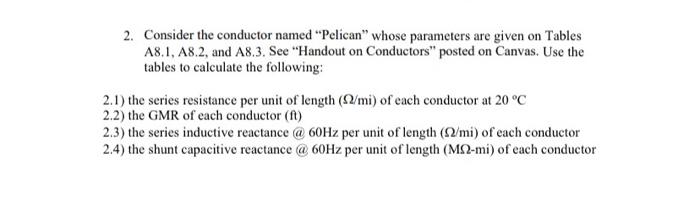 Solved Conductor Tables APPENDIX 8: DATA FOR | Chegg.com