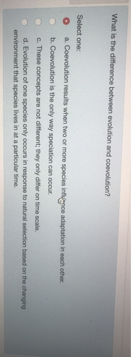 Solved What is the difference between evolution and | Chegg.com