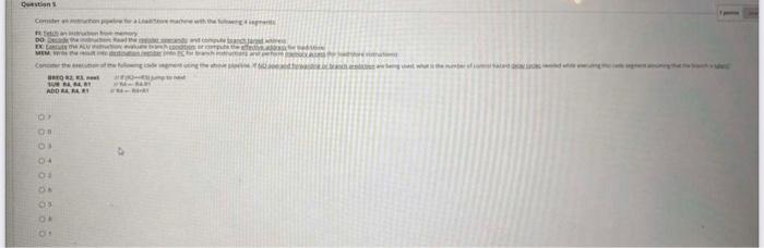 ‏Question S Consider an instruction pipeline for a | Chegg.com