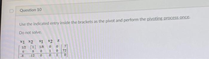 Solved Use the indicated entry inside the brackets as the | Chegg.com