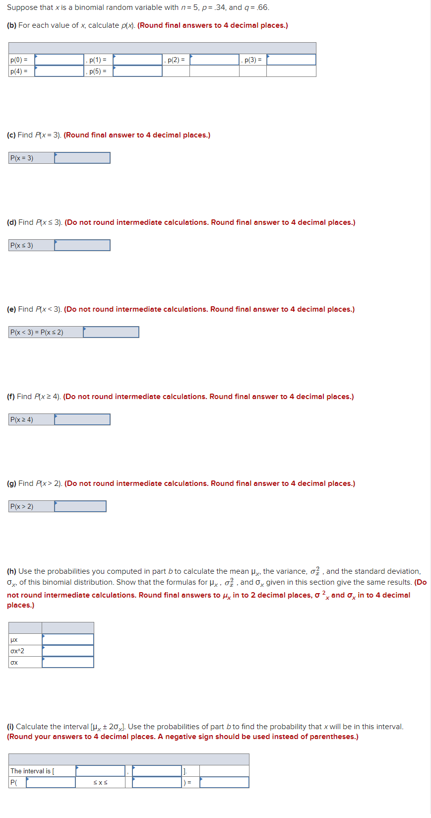 Solved Suppose that x ﻿is a binomial random variable with | Chegg.com