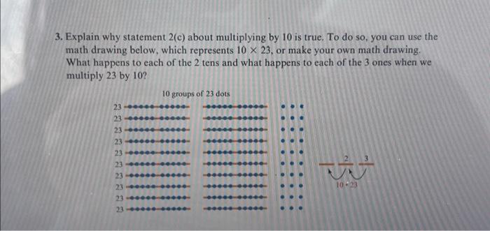 3. Explain why statement 2(c) about multiplying by 10 | Chegg.com