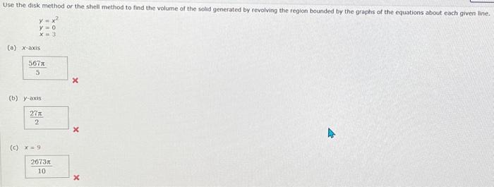 Solved Use the disk method or the shell method to find the | Chegg.com Solved Use the disk method or the shell method to find the | Chegg.com