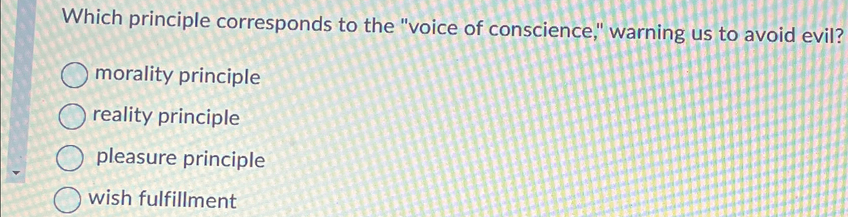 Solved Which principle corresponds to the "voice of | Chegg.com