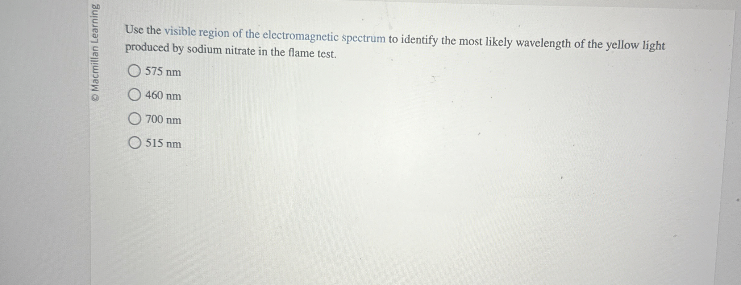 Solved Use the visible region of the electromagnetic | Chegg.com