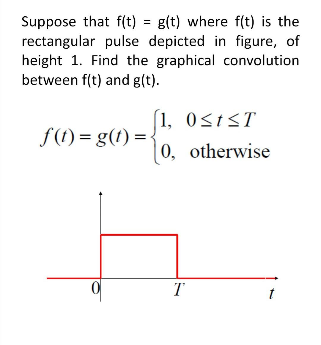Solved Suppose that f(t)=g(t) where f(t) is the rectangular | Chegg.com