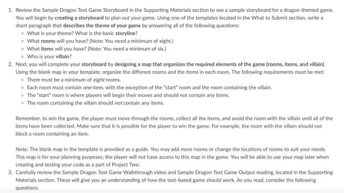 Solved I need help developing the chacater and items the | Chegg.com