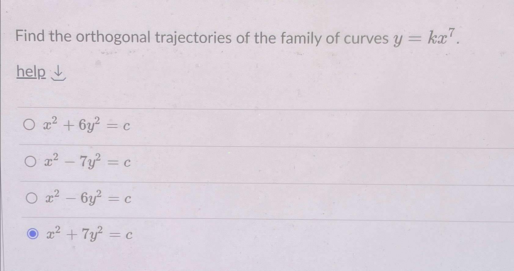 Solved Find the orthogonal trajectories of the family of | Chegg.com