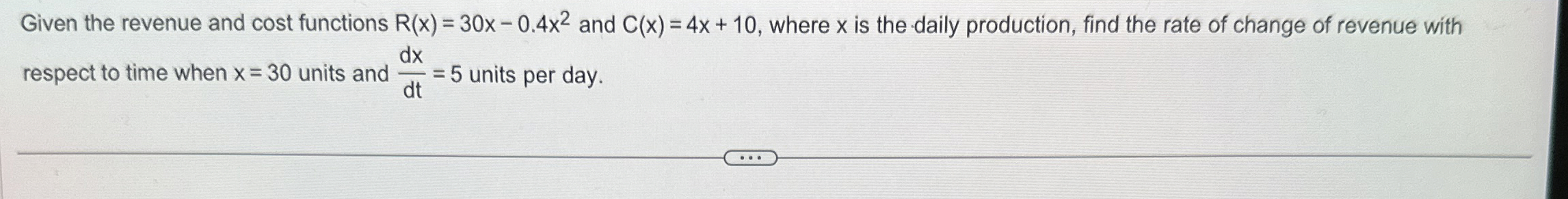 Solved Given the revenue and cost functions R(x)=30x-0.4x2 | Chegg.com