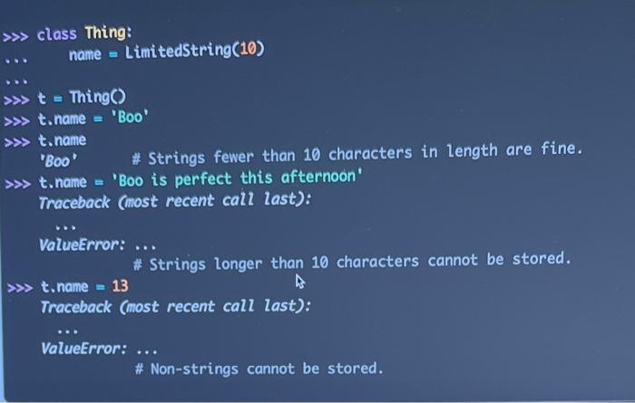 Solved Write a chss named Litit tedString meeting the | Chegg.com