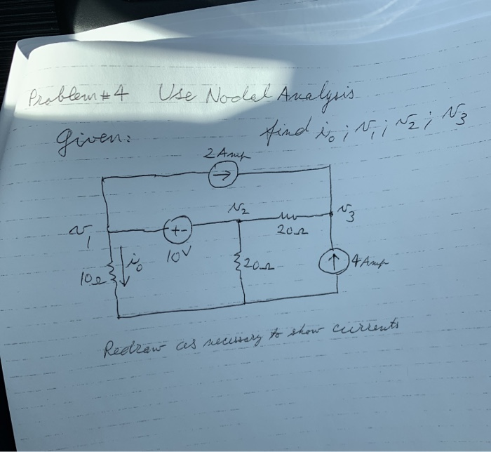 Solved Problem #1; Use Nodal Analysis given: - - - - - No | Chegg.com