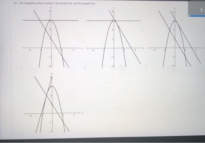 Solved (d) Use a graphing utility to graph, the secant line, | Chegg.com