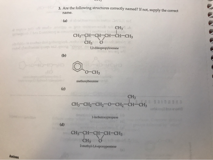 Solved 3. Are the following structures correctly named? If | Chegg.com