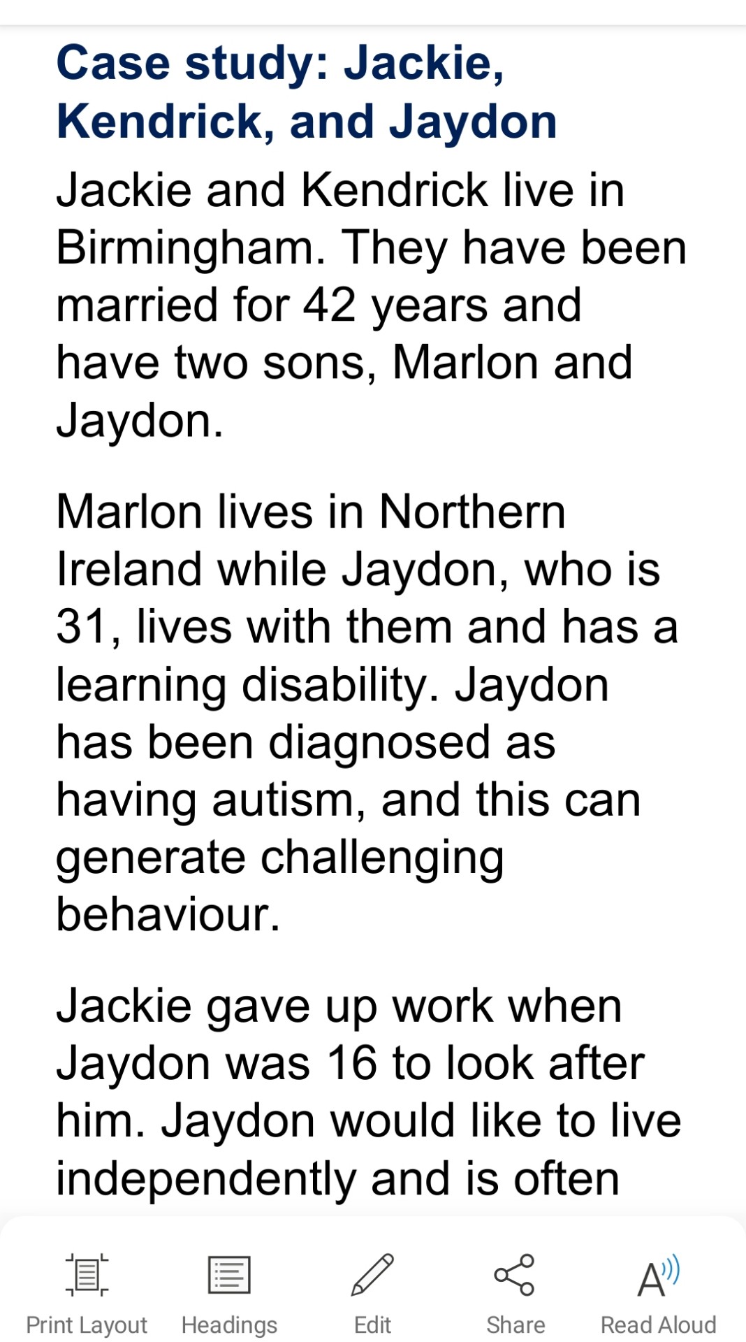Solved Case study: Jackie, Kendrick, and Jaydon Jackie and | Chegg.com