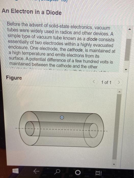 Solved An Electron in a Diode Before the advent of | Chegg.com