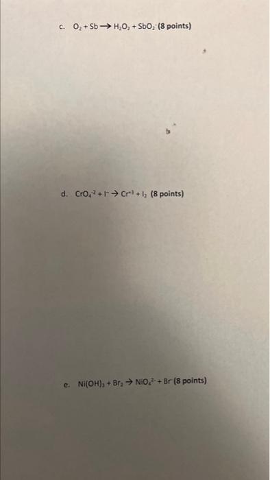 Solved 3) Identify the oxidizing agent and the reducing | Chegg.com