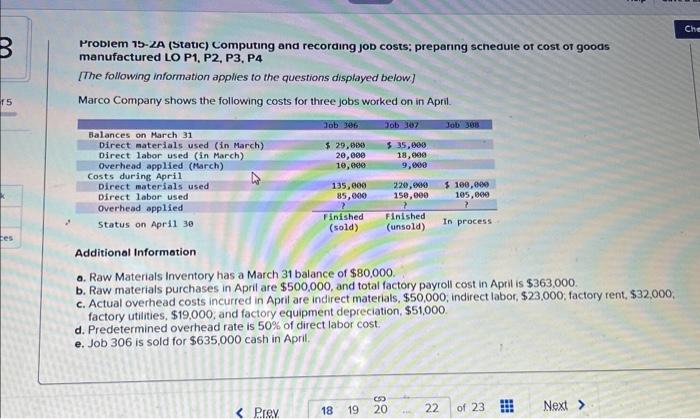Solved Problem 15-2A (Static) Computing and recording job | Chegg.com