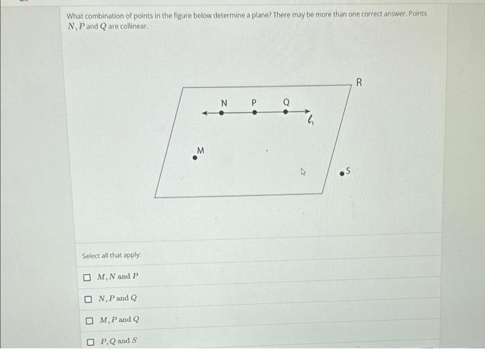 Solved What combination of points in the figure below | Chegg.com