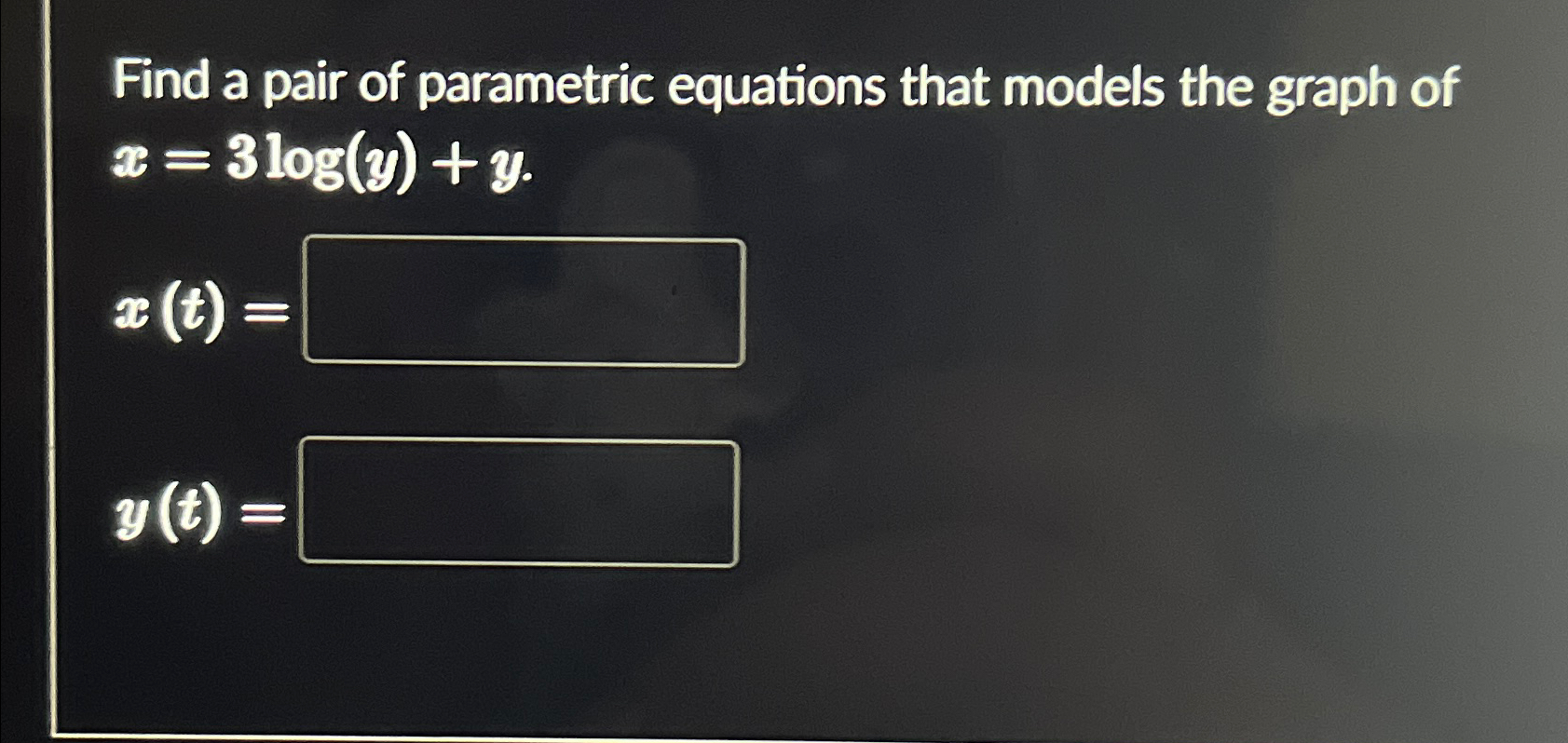 Solved Find a pair of parametric equations that models the | Chegg.com