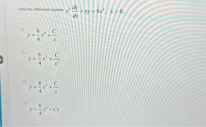 y=48x4+xCy=48x3+x2Cy=48x3+xCy=48x6+Cx | Chegg.com