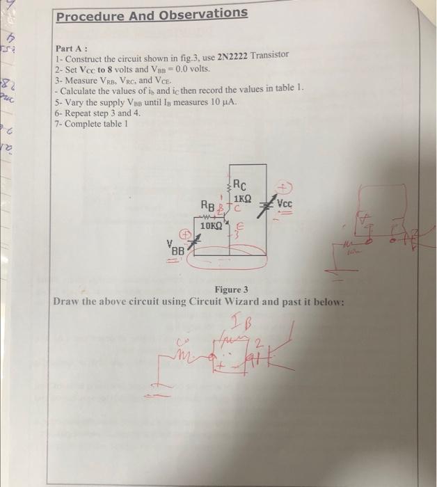 Solved Part A : 1- Construct the circuit shown in fig.3, use | Chegg.com