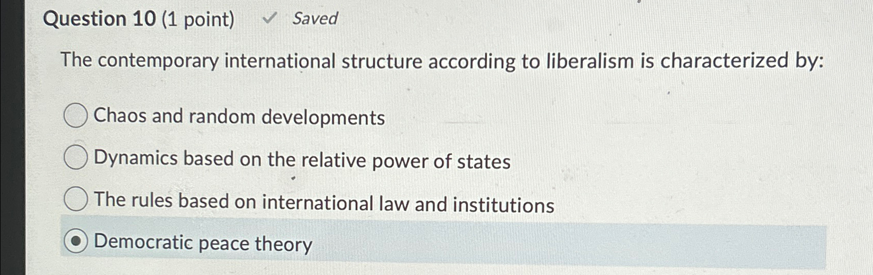 Solved Question 10 (1 ﻿point) ﻿SavedThe contemporary | Chegg.com