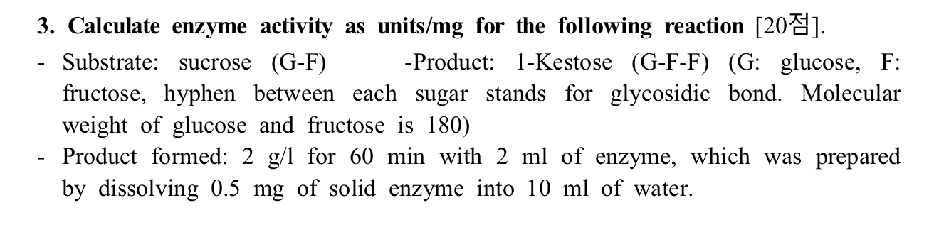 Solved Calculate enzyme activity as units/mg for the | Chegg.com