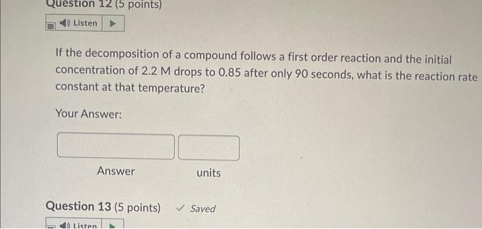 Solved Question 10 ( 5 points) Consider the following | Chegg.com