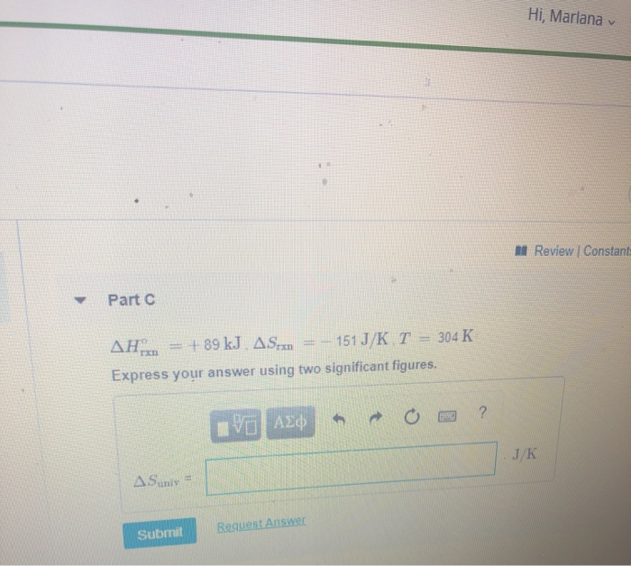 Solved Number 6 Given the values of AH .. AS., and I below, | Chegg.com