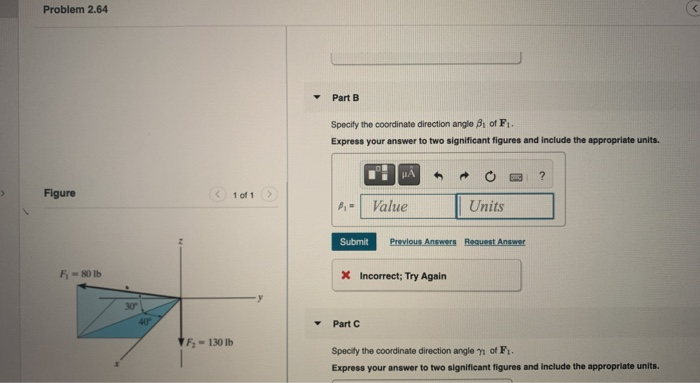 Solved Problem 2.64 Part B Specify the coordinate direction | Chegg.com