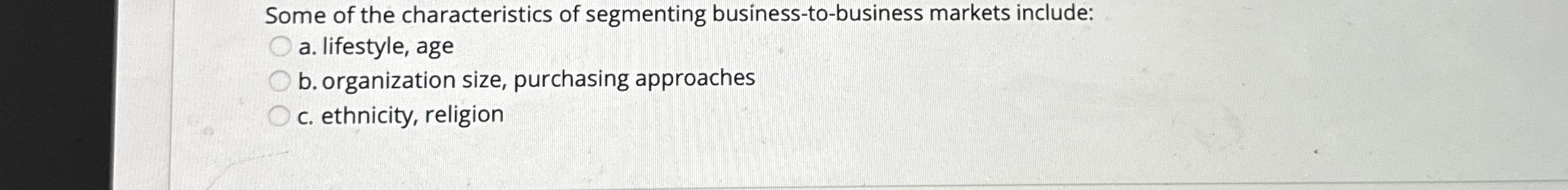 Solved Some of the characteristics of segmenting | Chegg.com