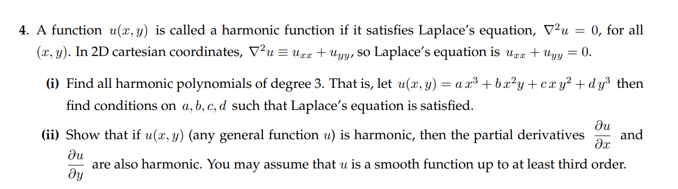 Solved A function u(x,y) ﻿is called a harmonic function if | Chegg.com