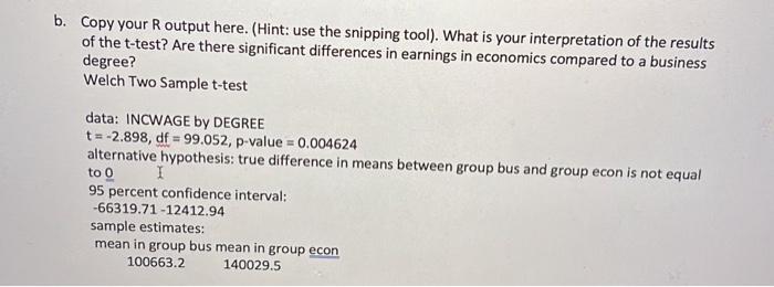 Solved Copy your R output here. (Hint: use the snipping | Chegg.com