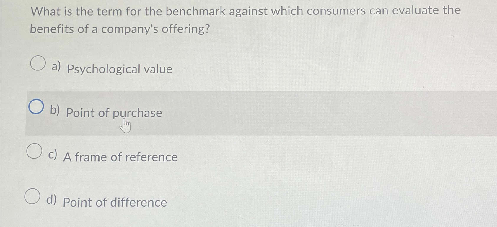 Solved What is the term for the benchmark against which | Chegg.com