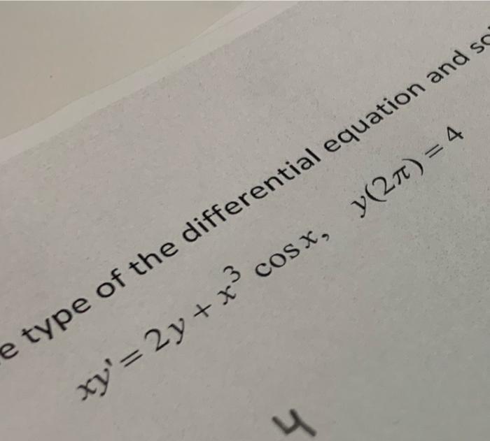 Solved define and solve differential equation. please | Chegg.com