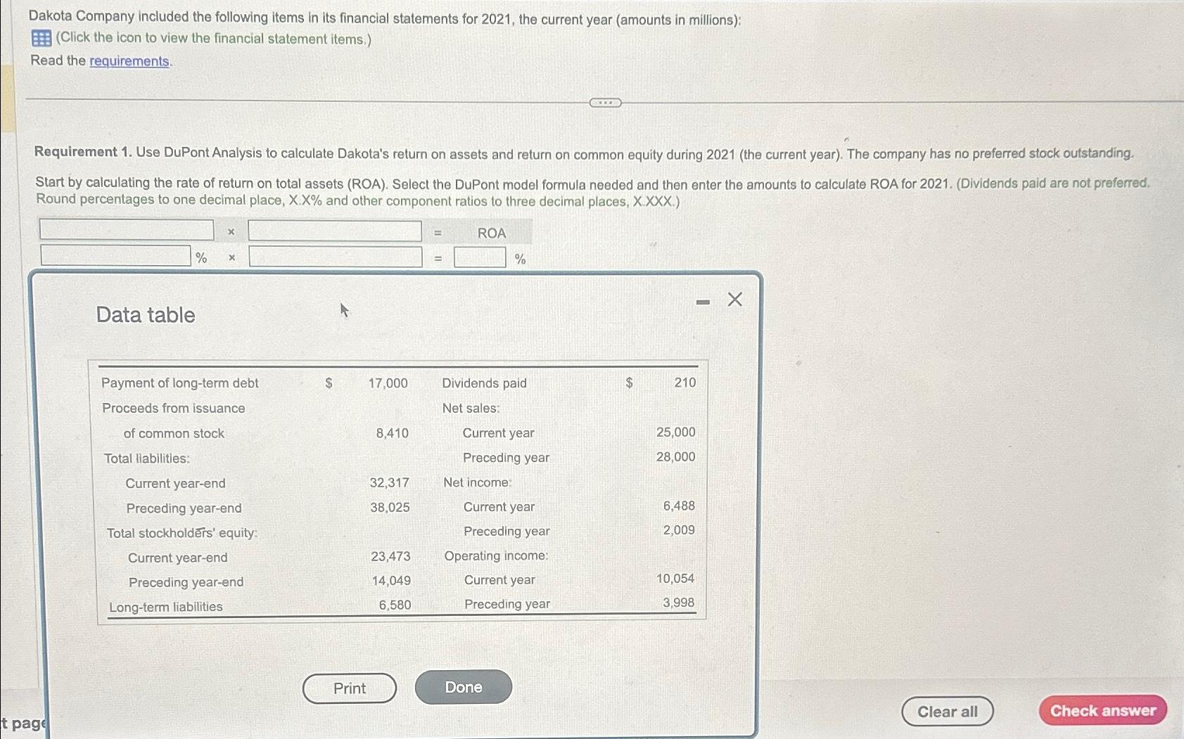 Solved Dakota Company included the following items in its | Chegg.com