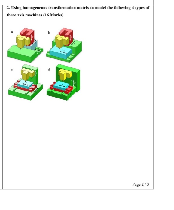 Solved 2. Using homogeneous transformation matrix to model | Chegg.com