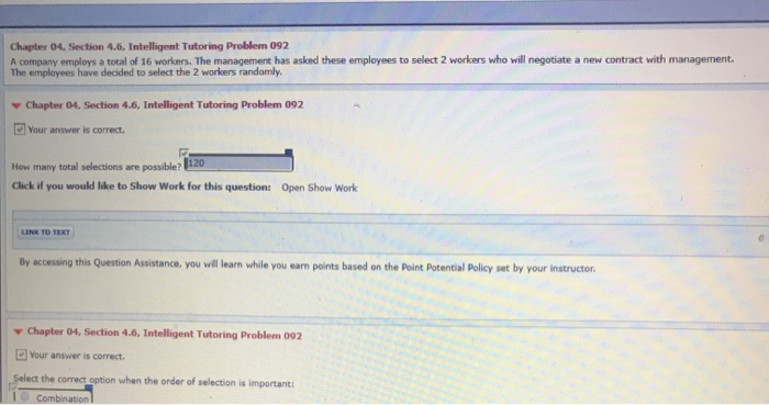 Solved Chapter 04, Section 4.6, Intelligent Tutoring Problem | Chegg.com