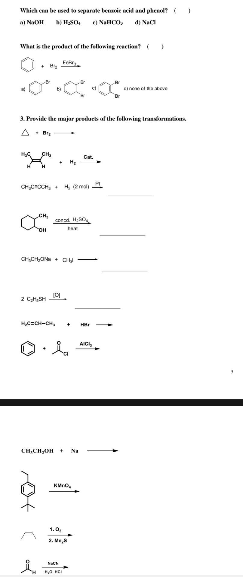 Solved 1. Write a structural formula or give an appropriate | Chegg.com