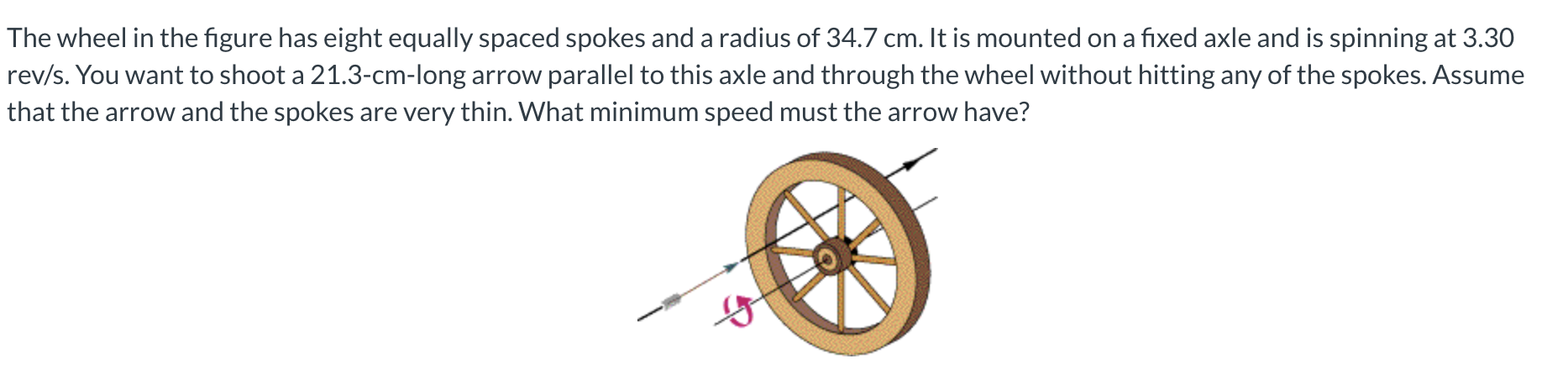 Solved The wheel in the figure has eight equally spaced | Chegg.com