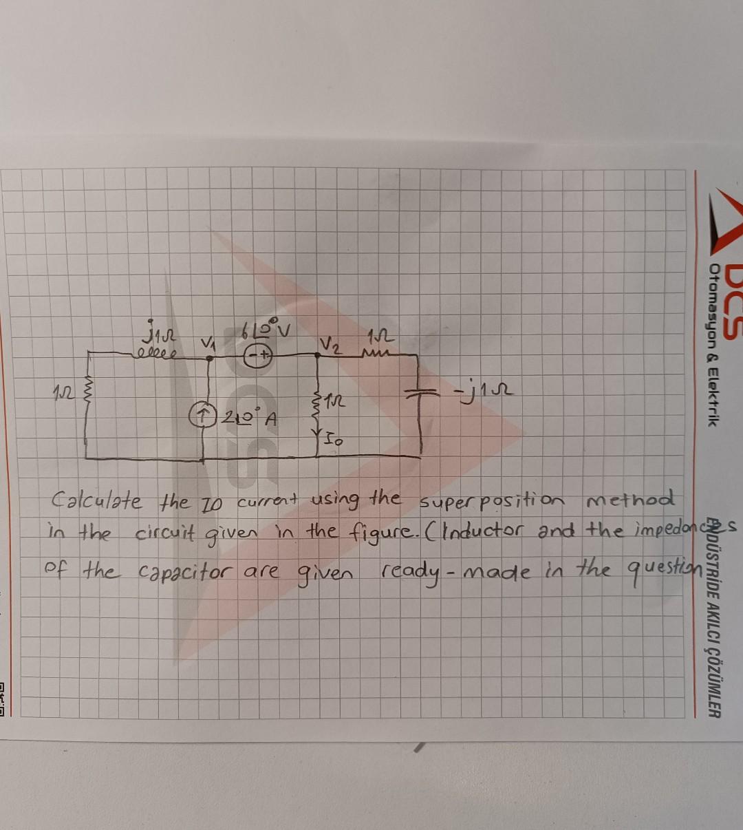 Solved Calculate the IO current using the superposition | Chegg.com